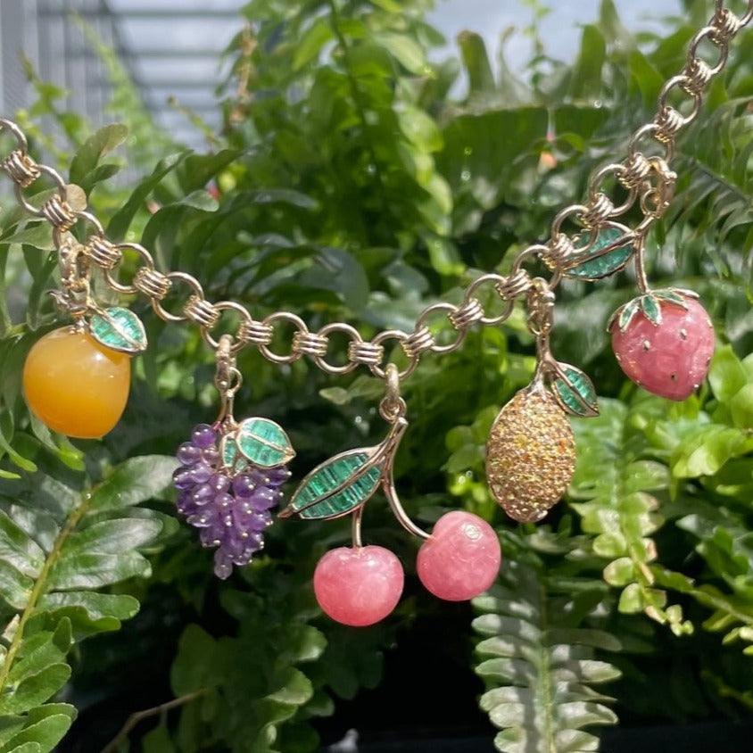 14K Gold Emerald & Yellow Sapphire Sour Lemon Charm – storrow