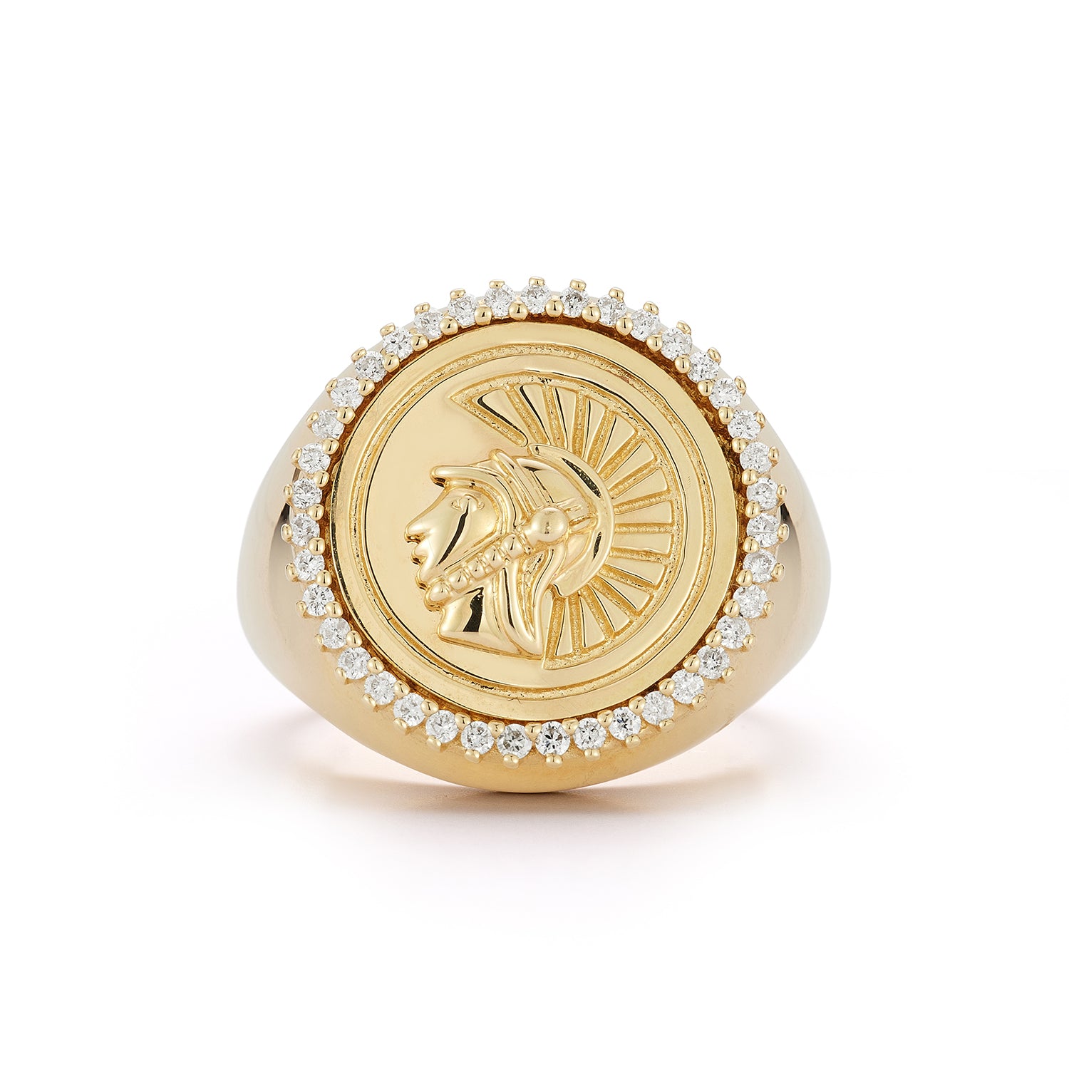 14K Gold Diamond Reid Large Signet Ring – storrow