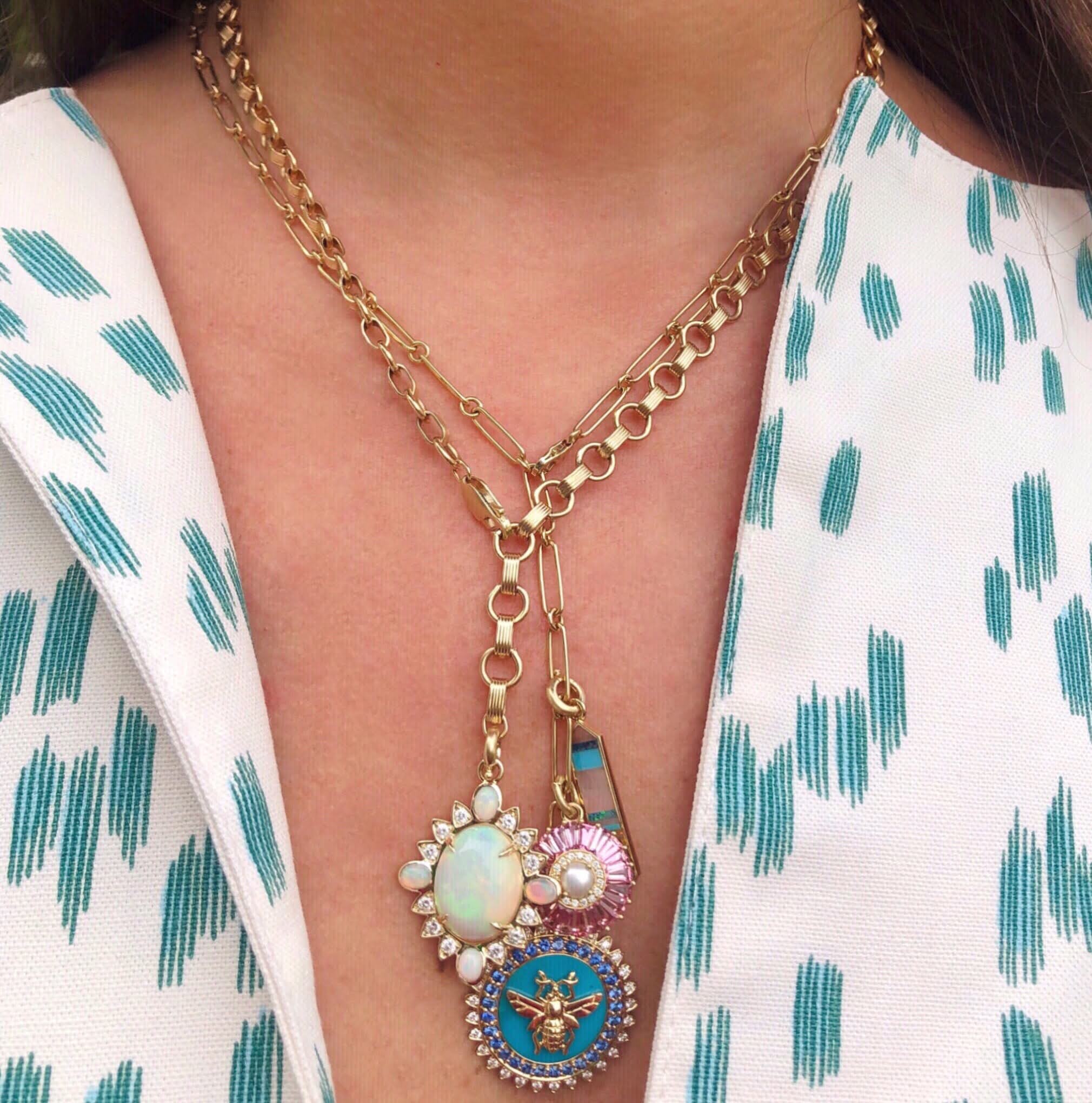 14K Gold Opal & Diamond Nora Charm – storrow