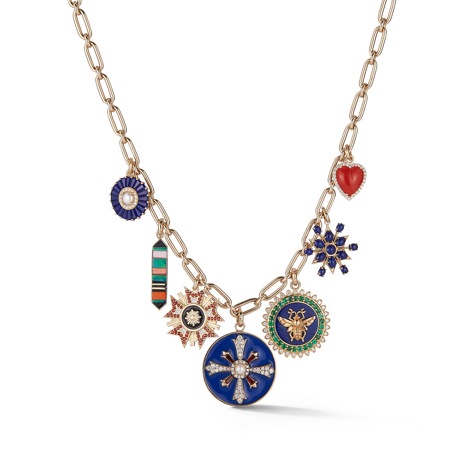 14K Gold Lapis Diamond & Pearl Emily Charm – storrow