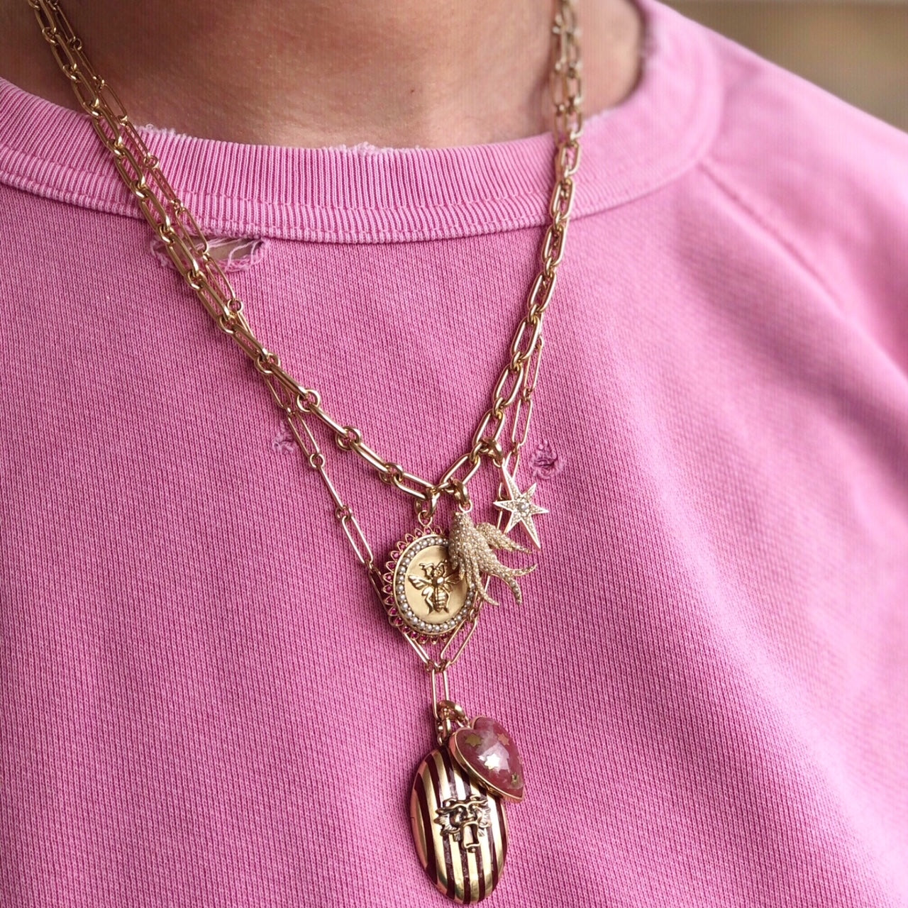 14K Gold Ruby & Pearl Millie Medallion – storrow