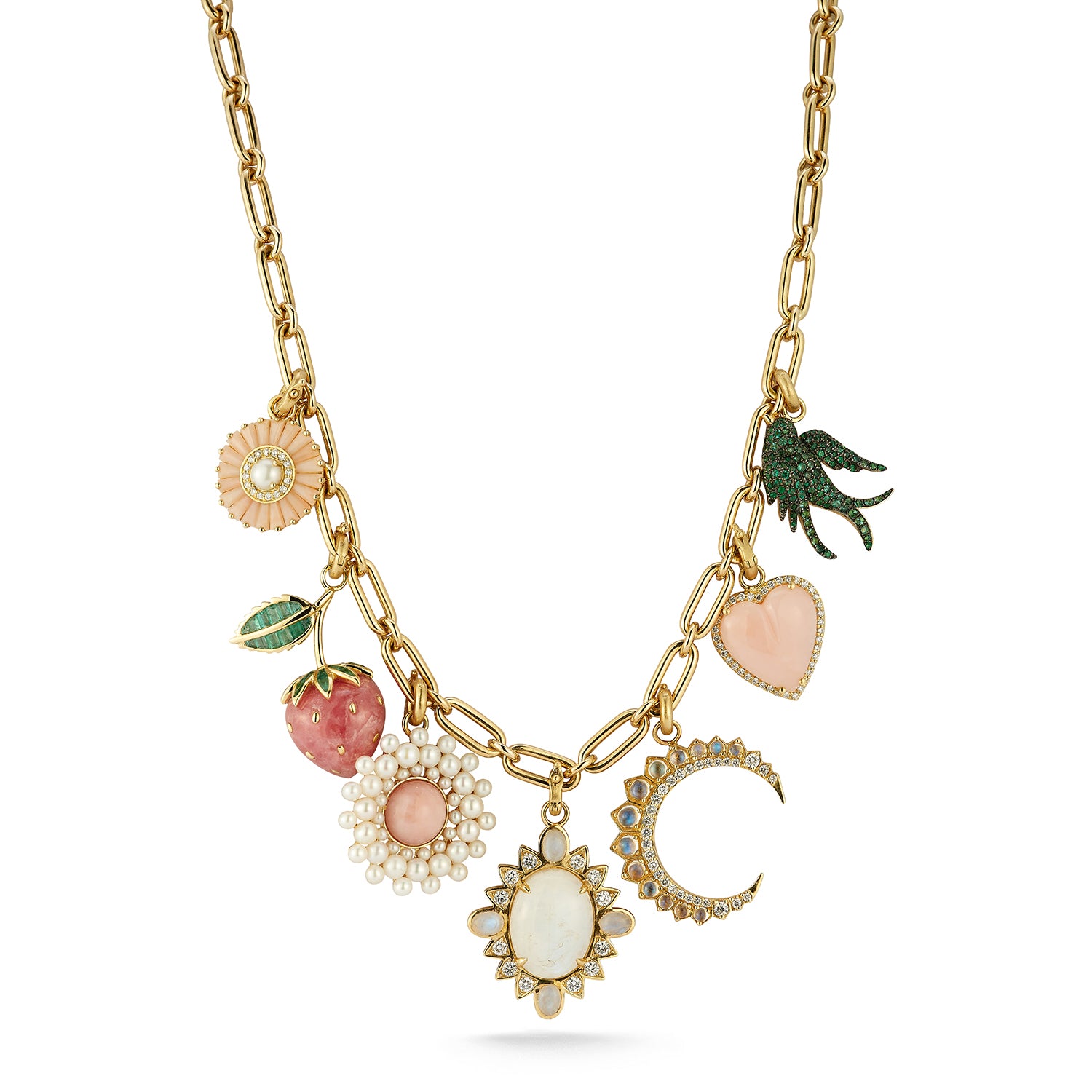 14K Emily, Sweet Strawberry, Juliet, & Nora Multi-Charm Necklace – storrow