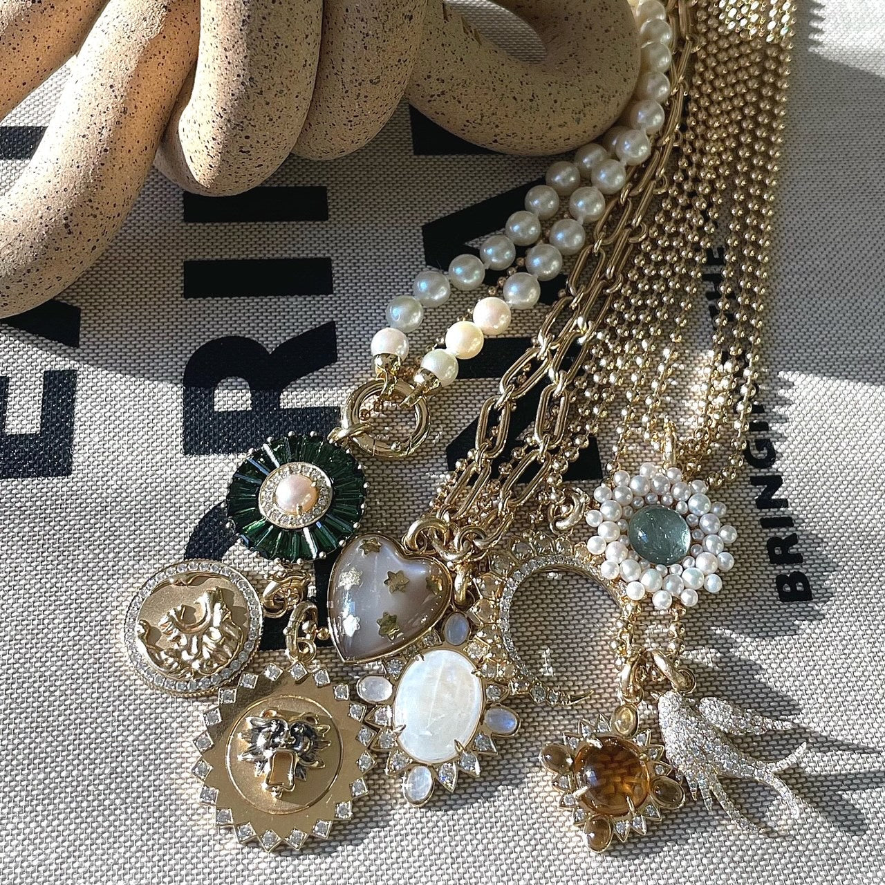 14K Gold Citrine & Diamond Mini Nora Charm – storrow